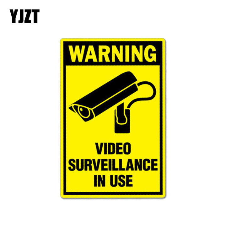 【Hottest Trends】YJZT 7.8CM*12CM Warning Car Sticker Video Surveillance ...