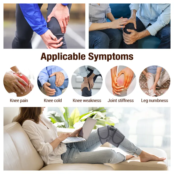 Electric Leg Heating Knee Pads Infrared Heated Therapy Hot Compress ...