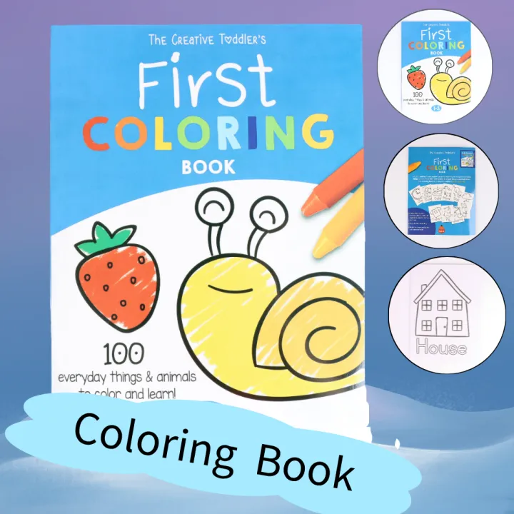 FIRST COLORING BOOK: How To Learn How To Color Animals in 100 days ...