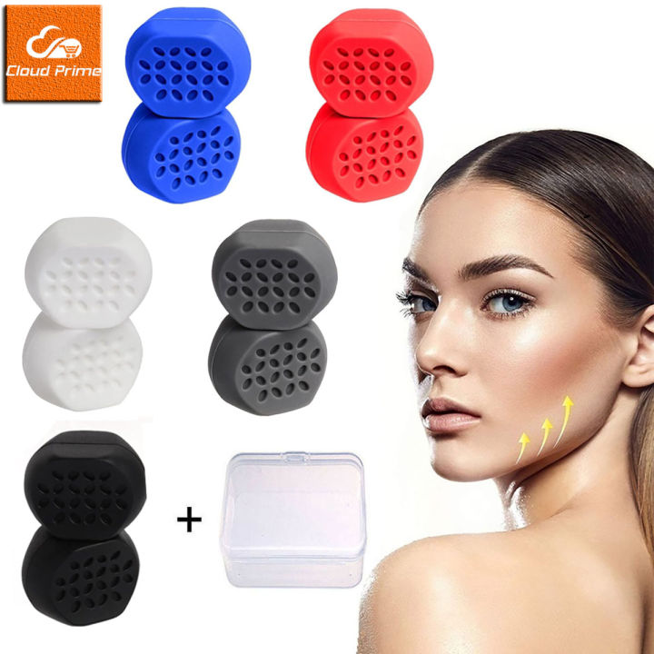 2 PCS 40/50/60lbs Jaw Exerciser Silicone Facial Muscle Trainer Exercise ...