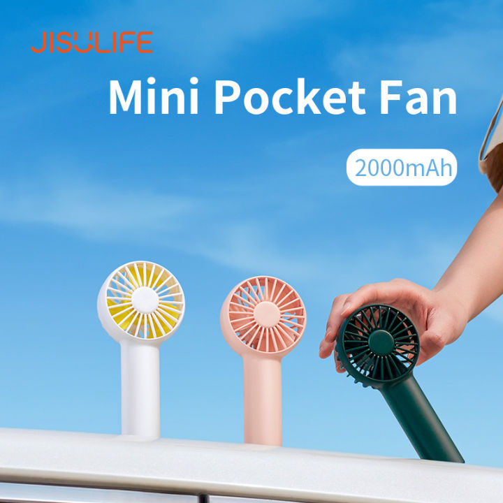 JISULIFE Mini Fan USB Silence Portable Rechargeable Handheld Fans ...