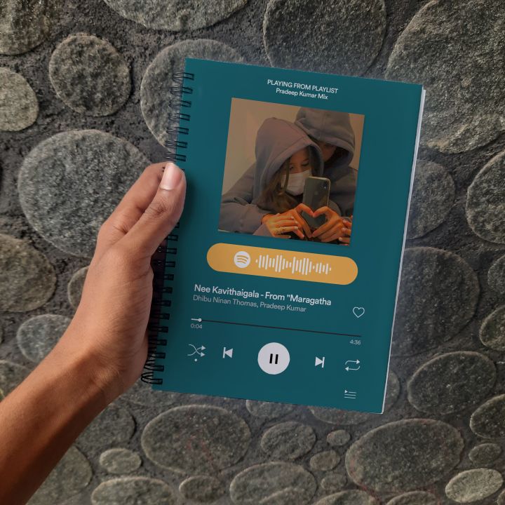 Spotify Code Customized Craft Note Book | Laminated | 100% customizable ...