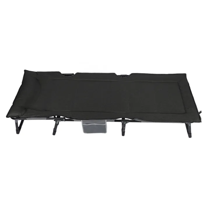 Folding Cot Steel Alloy Camping Cot Adjustable Backrest for Beach ...