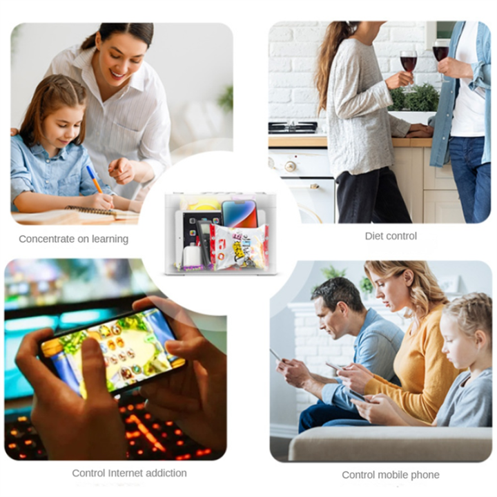 Metal Timed Lock Box,Mobile Phone Lock Box with Timer, Lock Container Self-Controlled Time ...