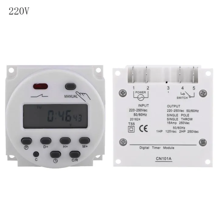 CN101A 200-250V Timer Switch 7 Days Weekly Programmable Digital Time ...