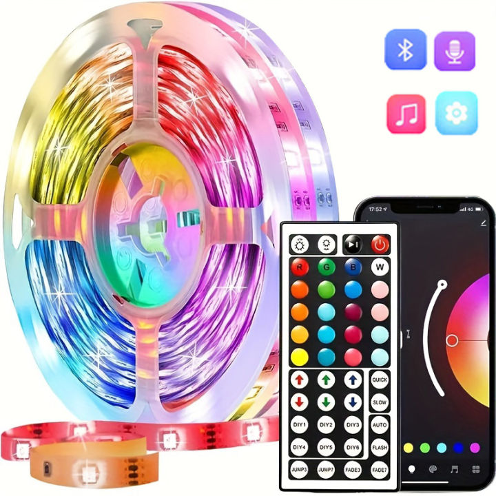 USB LED Strip Light APP Control Color Changing DC5V 5050 RGB Led Light ...