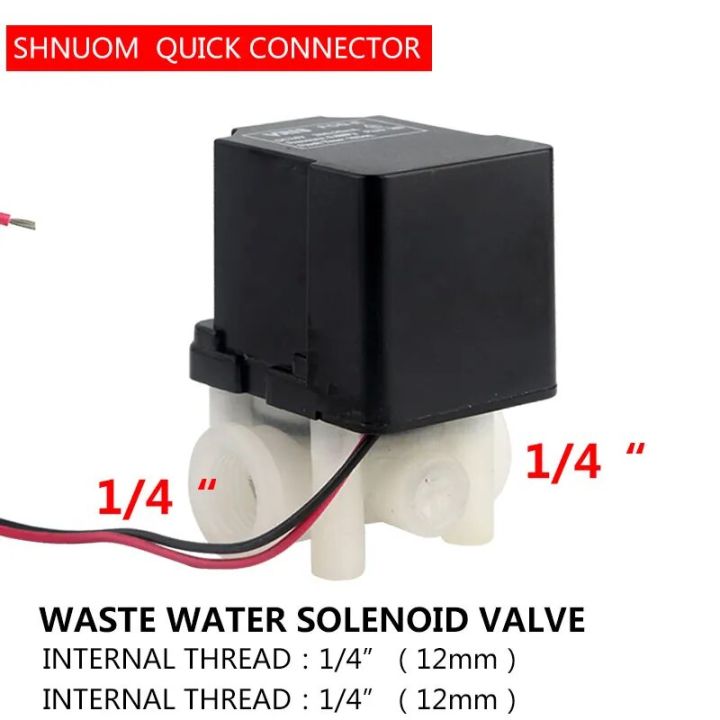 FCD-E DC24V RO Water Purifier Solenoid Valve 1/4 Screw With 300cc Flow ...