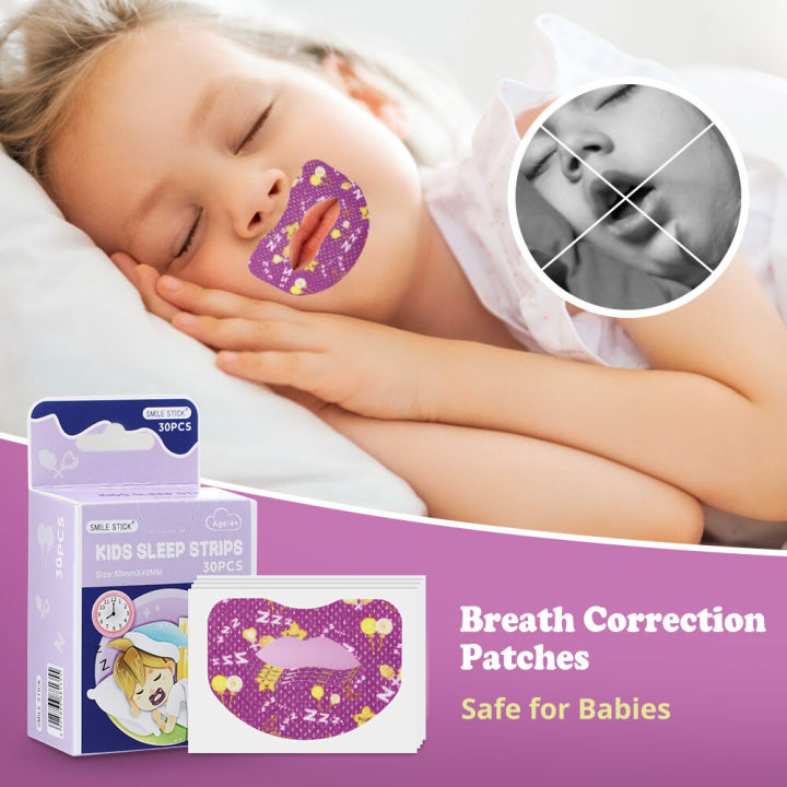 30Pcs Children's Mouth Breathing Correction Sticker Sleeping Stop Snoring Pads Children's Sleep ...