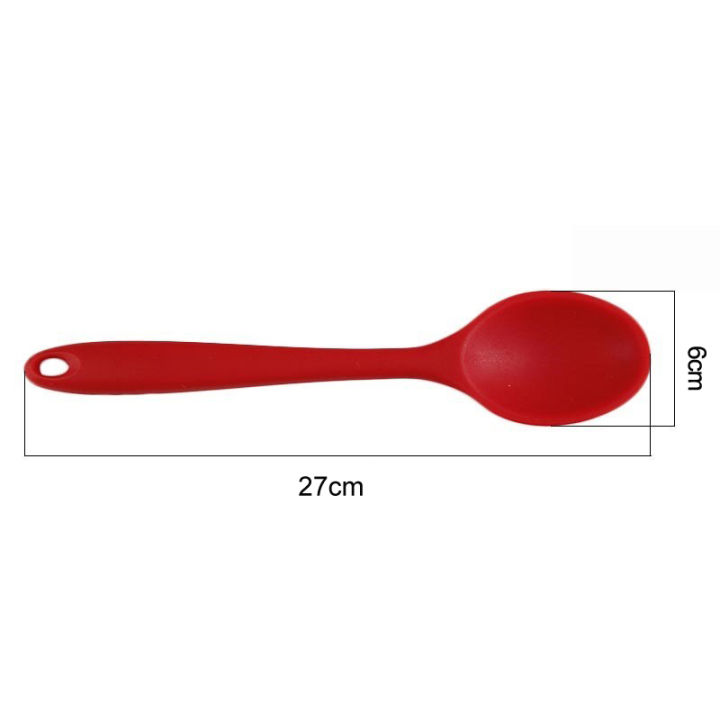 Kitchen Cooking Spoon Long Handle Soup Spoon Ladle Food Grade Silicone ...