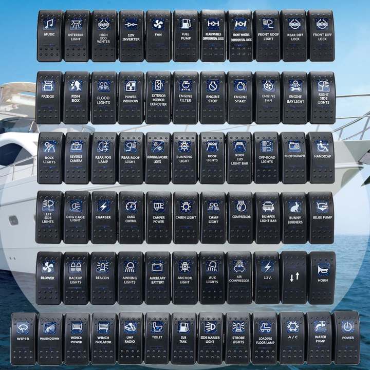 【0504qicheneisijian313】 24V Car Boat Caravan Rocker Switches Waterproof ...