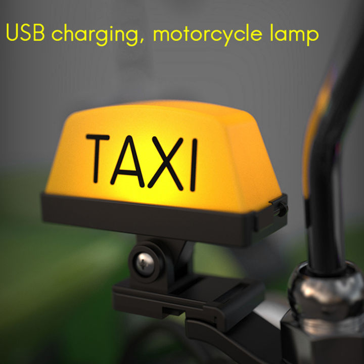 Motorcycle Helmet USB LED TAXI Sign Light Indicator LED Decoration ...
