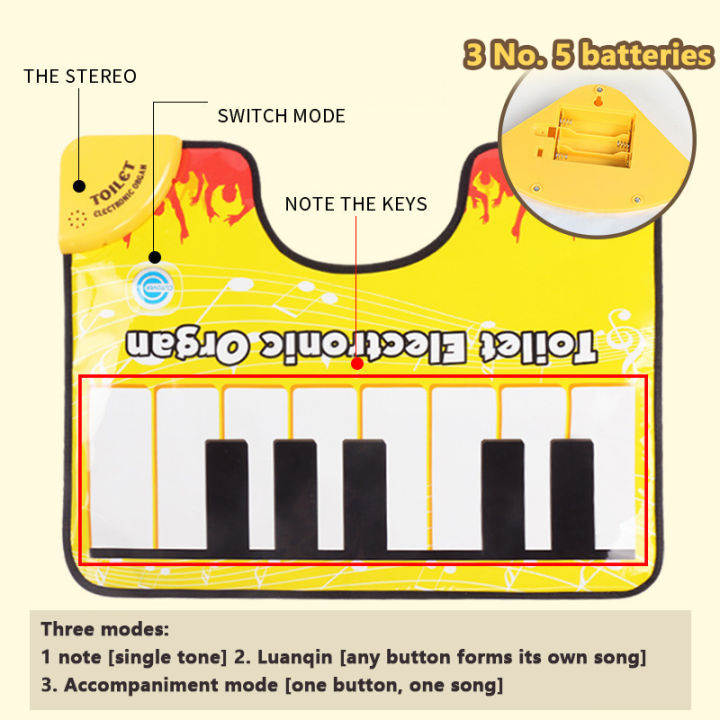 Toilet Piano Music Carpet Potty Piano Sounding Rug Creative Bathroom ...