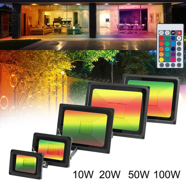 10W / 20W / 50W / 100W RGB LED Flash Light with Remote Control ...