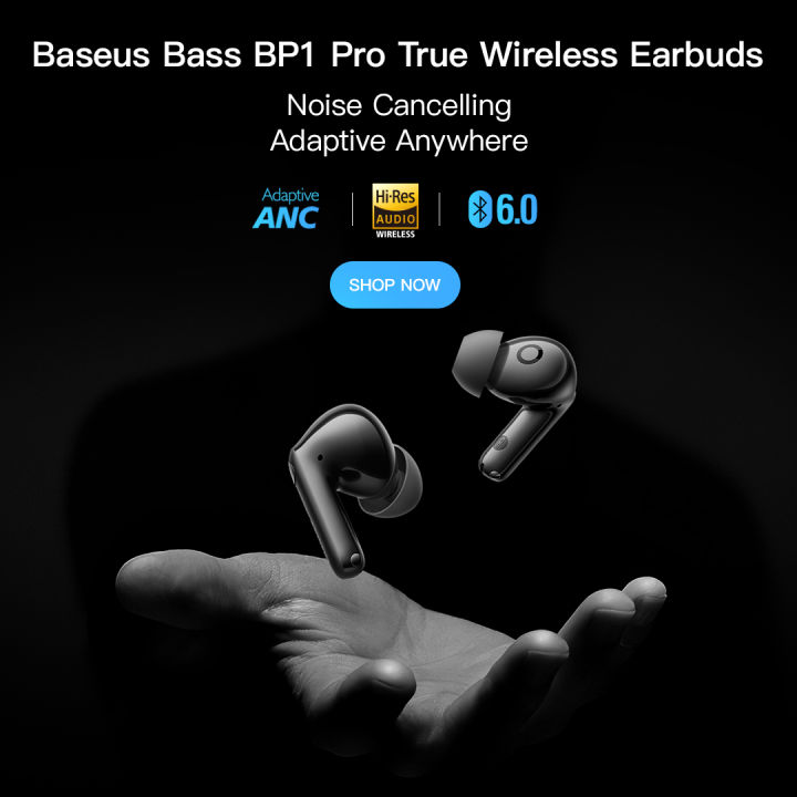 Baseus BP1 Pro ANC Wireless Earphone -50dB Noise Reducton Hi-Res BT 6.0 ...