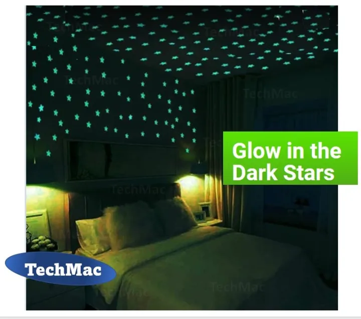 Luminous Glow in the dark star stickers - 100pcs - Techmac | Daraz.lk