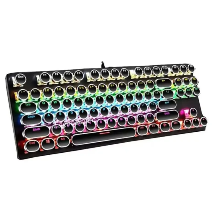 22 Light Patterns Waterproof Computer Wired RGB Gaming 87 Key ...
