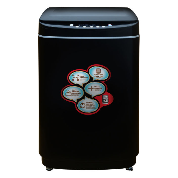 Singer Washing Machine Fully Auto Top Load 7.5Kg Black | Daraz.lk