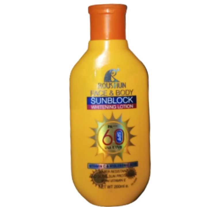 Roushun Face & Body rsbl Sun block Lotion with SPF 200ml | Daraz.lk