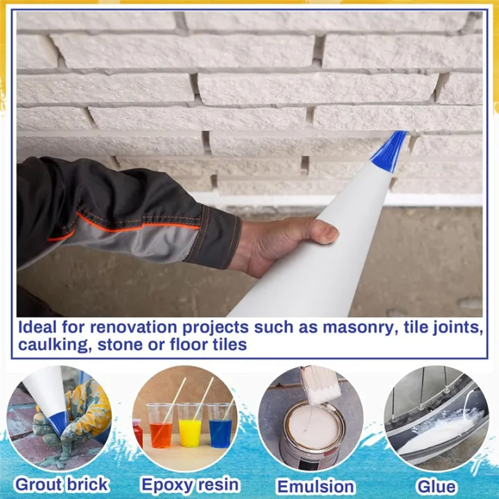 Nullmul 6pcs Mortar Bags with Molded Tear ResistantPuncture Proof Pipe ...
