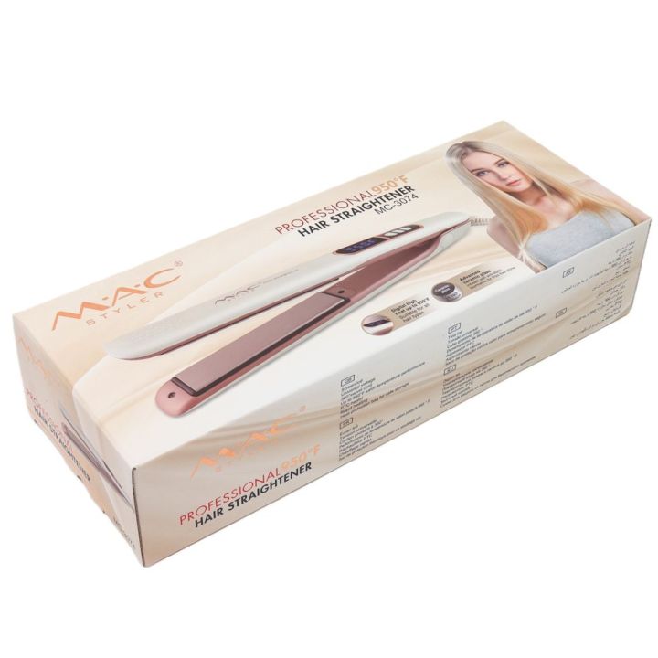 MAC MC-3073 Styler Professional Hair Iron Hair Straightener Mac Hair ...