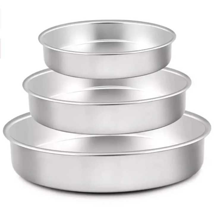 Round Shape Cake Pan Set Superb Quality Aluminium mould 3pcs set ...