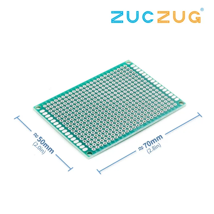 5*7 Double-side Spray Tin Plate Universal Experiment PCB Circuit Hole ...