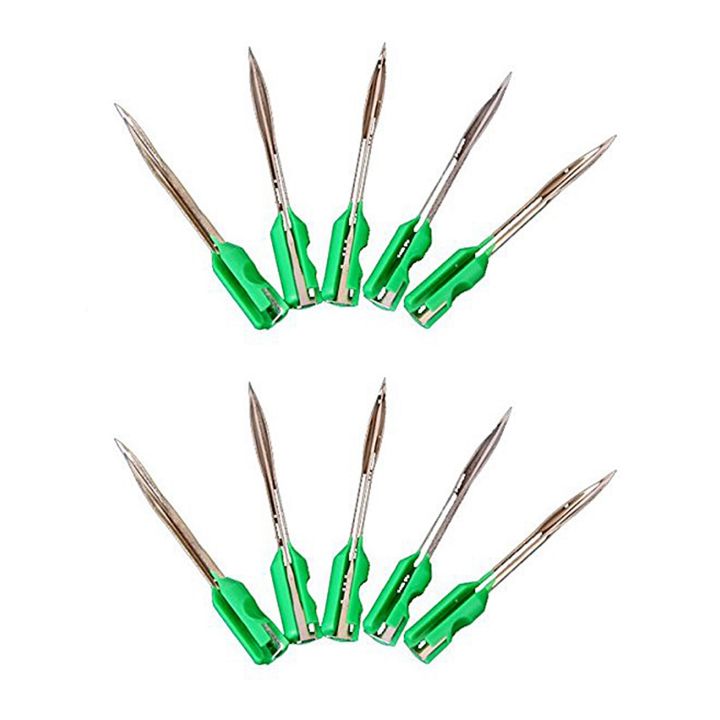Green Garment Tagging Steel Needles (10 PCs In One BoX) | Daraz.lk