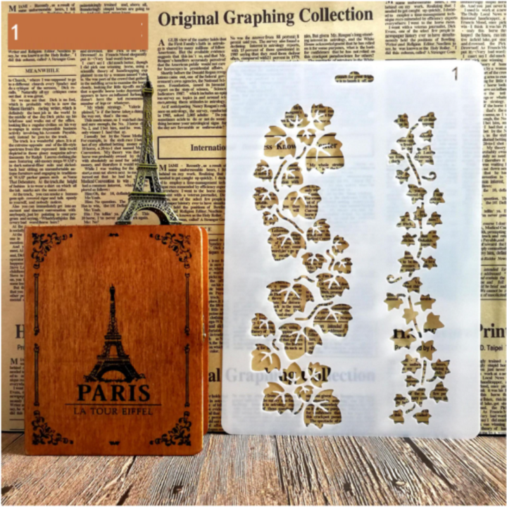 diy album accessories Theme lace ruler hollow template Drawing template ...