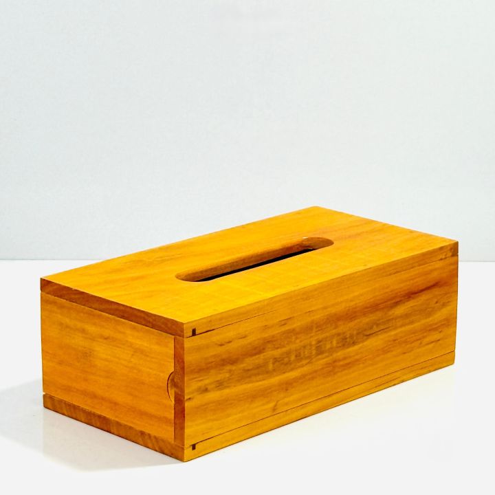 Elegant Wooden Tissue Box Holder – Rectangular Long Design with Sleek ...