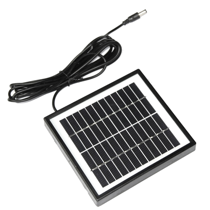 12V 2W Solar Panel Garden Light Panel DC Port for Battery Charger ...