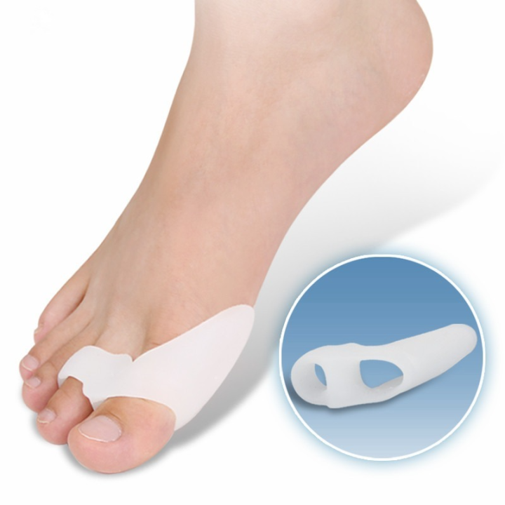 1Pair Silicone Gel foot fingers Two Hole Toe Separator Thumb Valgus ...