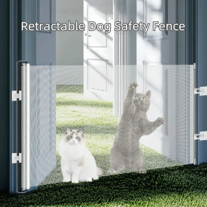 New Retractable Barrier Fences Punch-Free Mesh Design Pet Isolated ...