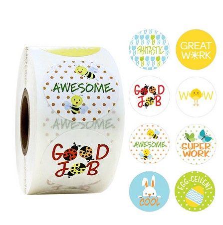 【Hottest Trends】500 Pcs/roll Teacher Reward Stickers for Children ...