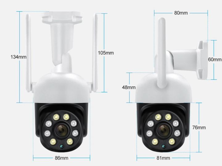 HD 4MP PTZ WiFi IP Camera Outdoor Speed Dome Wireless Camera Smart AI ...