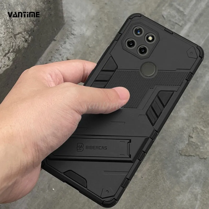 Vantime for Realme C21Y Case Kickstand Ultra Thin Shockproof Matte Back Cover | Daraz.lk