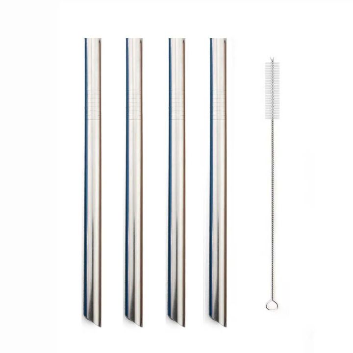 straw 5Pcs Metal Drinking Straw Set Reusable 304 Straw Stainless Steel ...