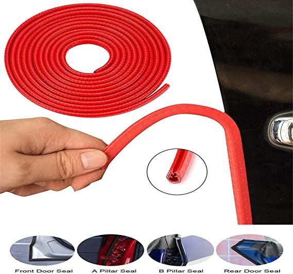 Universal Car Door Edge Protector Strip 5M - Red | Daraz.lk