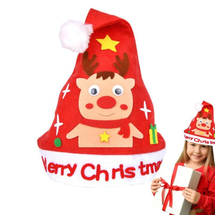 Handmade Christmas Hat Set Creative Christmas Hat Making Kit Children ...