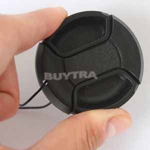 New Universal Center Pinch Snap-on 49mm Camera Front Lens Cap Cover with Anti-losing String for ...