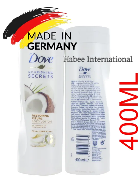 Made in Germany Dove Coconut Nourishing Secrets Restoring Ritual Body ...