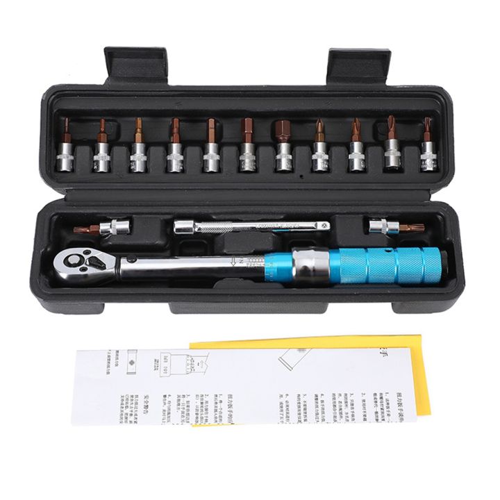 15Pcs/Set Torque Wrench Set 1/4Inch 2-24Nm Bike Torque Wrench Hex Key ...