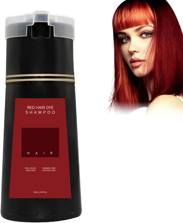 Hair Dye Shampoo, Hair Instant Dye Shampoo for Men & Women, Safe Long ...