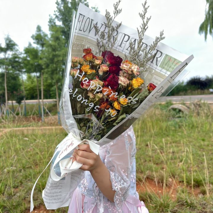 A Beautiful Day Gift Rose Dried Flower Bundle Daisy Teddy Sunflower ...