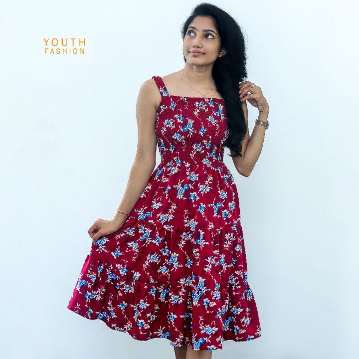 Full Smock and 3 Layered Girls Frock | Daraz.lk