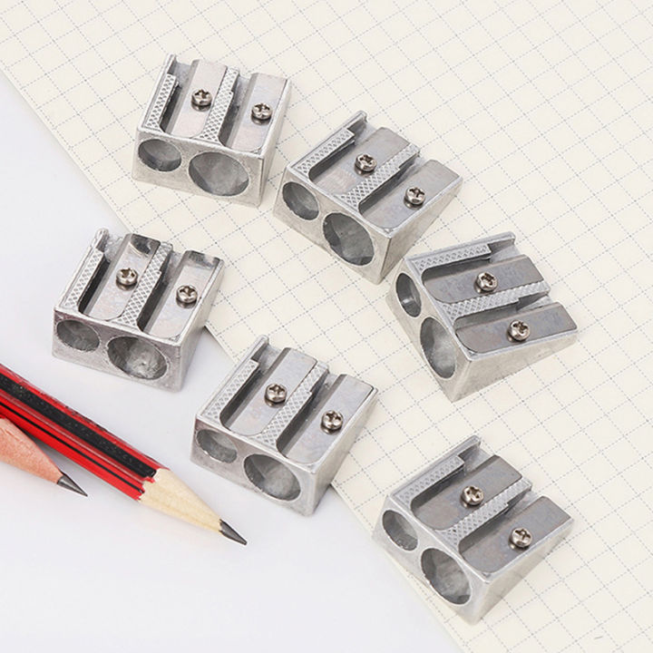 New Reliable Metal Pencil Sharpeners Double Hole Drawing Writing ...