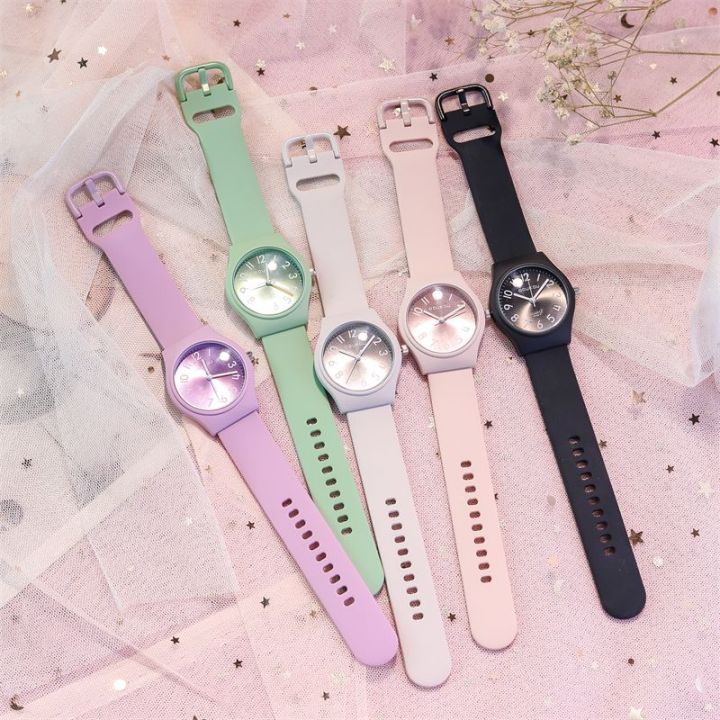 Korean Version Children's Watch Girl Small Dial Jelly Silicone Strap ...
