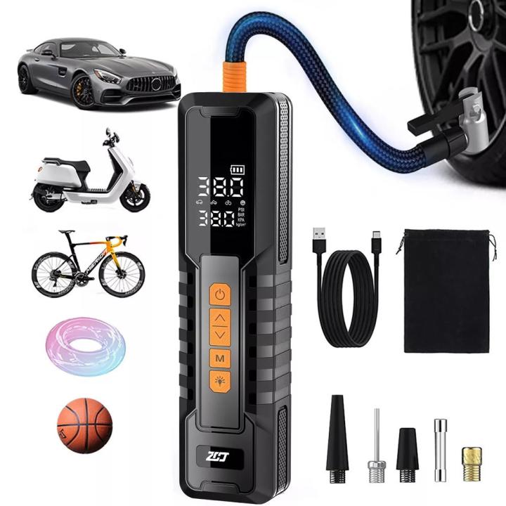Compact Portable Car Air Pump Portable Powered Air Compressor Safe ...