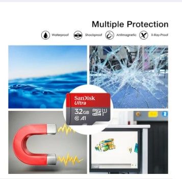 Micro SD Card RED Memory Card with Adapte 32GB MicroSDHC 64GB MicroSDXC ...