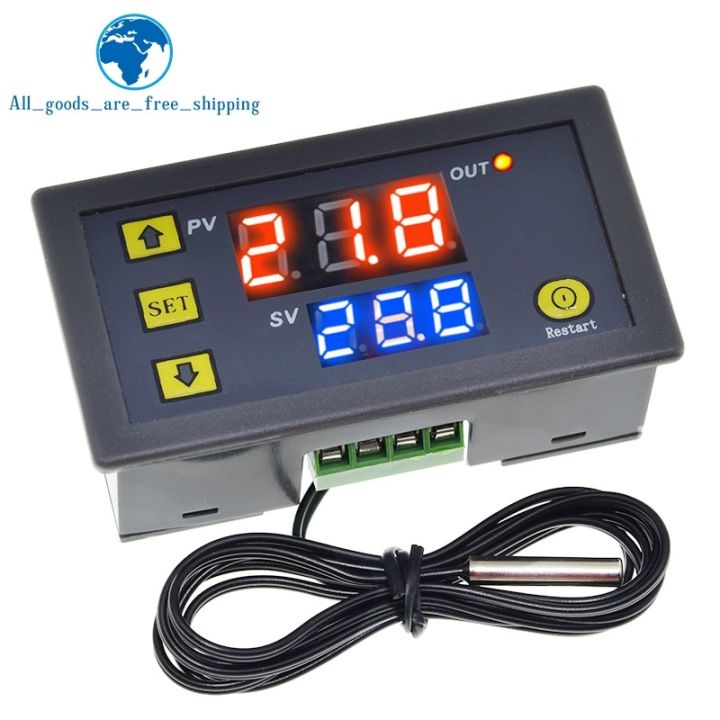 W3230 12V 24V AC110-220V Probe line 20A Digital Temperature Control LED Display Thermostat With ...