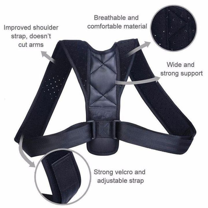 1XUni Adjustable Back Brace Support Invisible Shoulder Posture ...